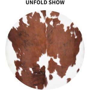 Dining | Cow Print Tablecloth Round 6 Inch Vinyl Spring Cowhide Table ...